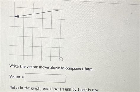 Solved Write The Vector Shown Above In Component Form