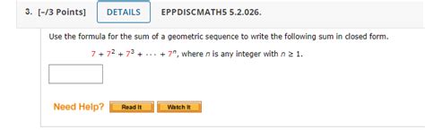 solved 3 [ 1 points] details eppdiscmaths 9 2 027