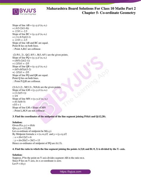 Msbshse Solutions For Ssc Maths Part 2 Chapter 5 Coordinate Geometry