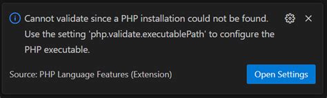 vscodeのphp validate executablepathにdocker phpを設置