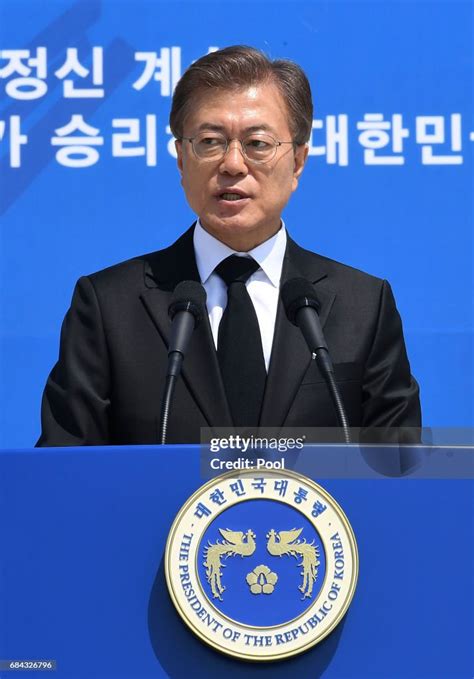 South Korean President Moon Jae In Speaks During The 37th Annual May