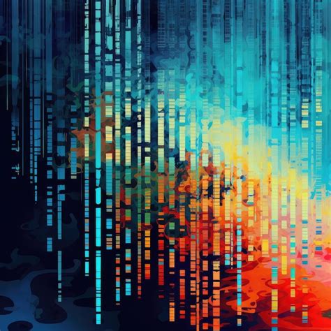 Premium Photo Glitch Artwork Contemporary And Seamless Pattern