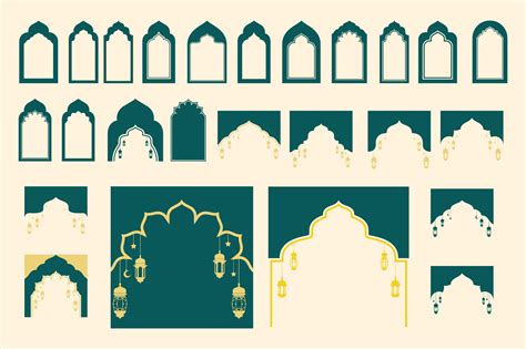 Islamic Background And Shape Vector Set Graphic By Alit Design