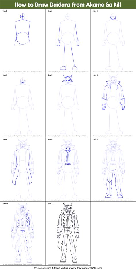 How To Draw Daidara From Akame Ga Kill Akame Ga Kill Step By Step
