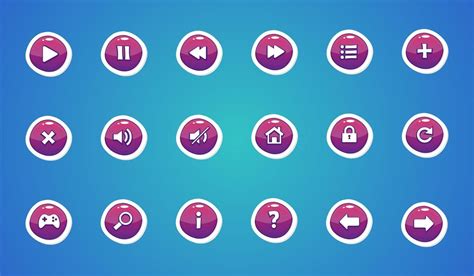 User Interface Button Set Game Design Element 2127592 Vector Art At