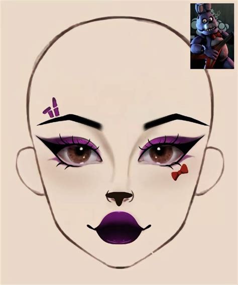 Makeup Fnaf Bonnie Creepy Makeup Makeup Drawing Movie Makeup
