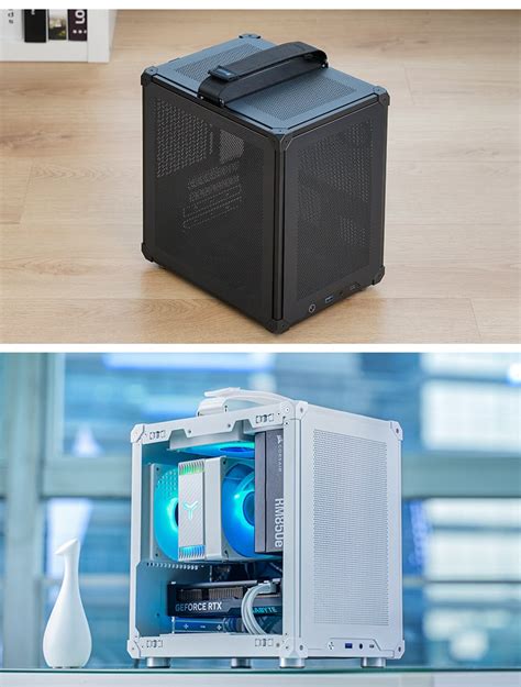 JONSBO C6 ITX WHITE ITX Handled Mesh PC Case Simple Compact Desktop ITX Chassis SP MB ITX MINI