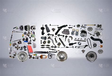 图像卡车从新零配件组装