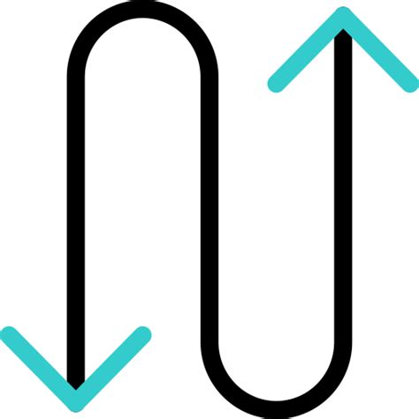 Zigzag Arrow Basic Accent Outline Icon