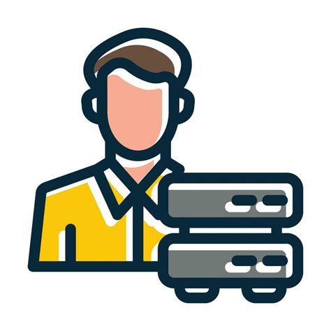 Data Controller Vector Thick Line Filled Dark Colors 34203948 Vector