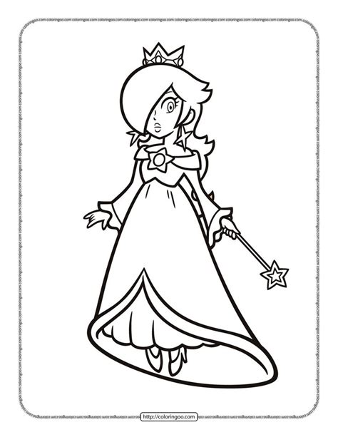 Mario Rosalina Coloring Pages Printable Planet