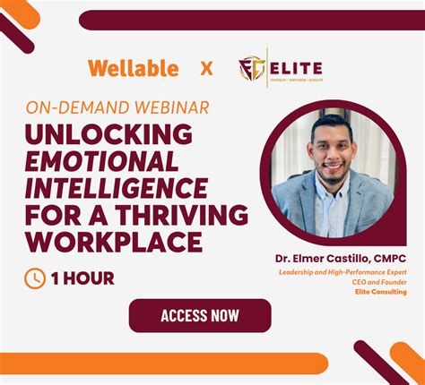 Unlocking Emotional Intelligence For A Thriving Workplace Wellable