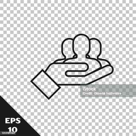 검은선 프로젝트 팀 기본 아이콘이 투명 한 배경에 격리 되었습니다 비즈니스 분석 및 계획 컨설팅 팀 워크 프로젝트 관리 벡터