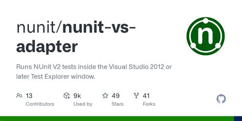 github nunit nunit vs adapter runs nunit v2 tests inside the visual