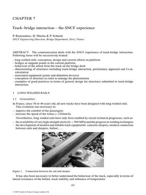 track bridge interaction on high speed railways chapter 7 pdf pdf