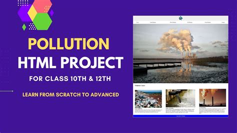 Html Project Pollution And Pollution Control Html Project For Class 10th And 12th Youtube