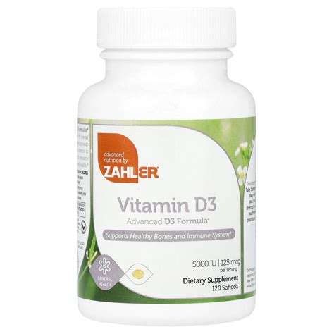 【楽天市場】Zahler ビタミンD3 【 iHerb アイハーブ 公式 】 ザーラー アドバンスト D3 フォーミュラ ビタミンD ビタミン ...
