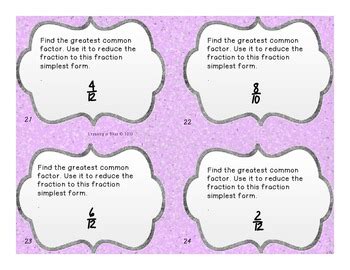Simplifying Fractions To Simplest Form By Learning In Bliss TpT