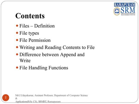 File Handling In C Programming Unit 51 Ppt