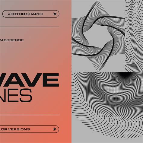 Wave Lines 100 Vector Shapes By Designessense