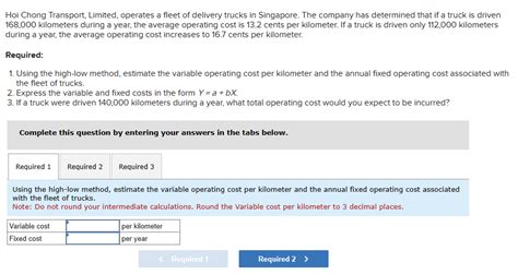 solved express the variable and fixed costs in the form
