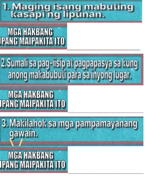 1 Maging isang mabuting kasaping lipunan | StudyX