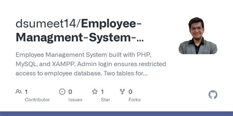 Github Dsumeet14employee Managment System Php Mysql Employee