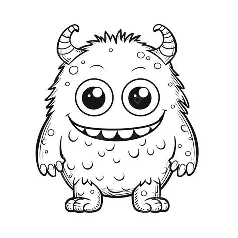 색칠 페이지 개요 스케치 드로잉에 대한 귀여운 괴물 벡터 귀여운 괴물 그림 귀여운 괴물 개요 귀여운 괴물 스케치 Png