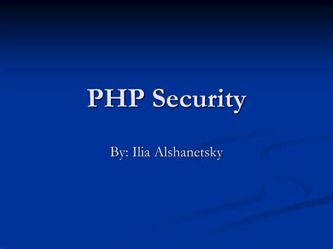 Ppt Php Security Powerpoint Presentation Free Download Id944233