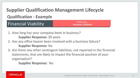 Oracle Supplier Qualification Document Presentation PPTX