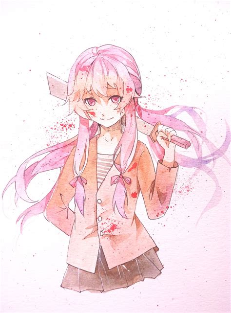 Gasai Yuno Mirai Nikki Drawn By Molly Danbooru