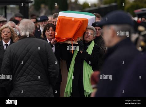 The Casket Of Veteran Republican Rose Dugdale Is Carried To The Crematorium Chapel In Glasnevin