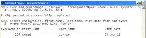 Ahmad Juniar Membuat Procedure Function Dan Trigger Di Oracle