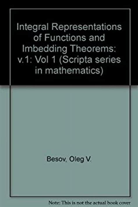 Pre Owned Integral Representations Of Functions And Imbedding Theorems