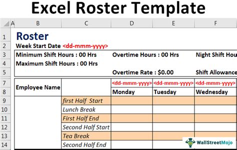 Roster Excel Template