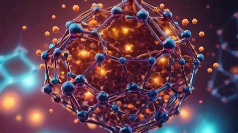 Premium Ai Image 3d Illustration Nanotechnology Glowing Hexagonal Geometric Form Closeup