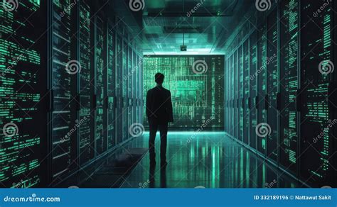 Programmer At A Privacy Data Leak Analysis Screen In A Big Data Server