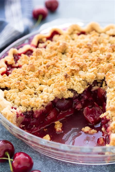 Cherry Crumble Pie Kristines Kitchen