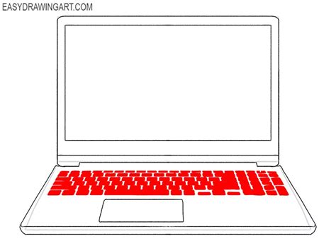 How To Draw A Laptop Easy Drawing Art