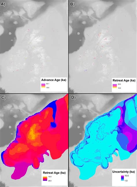 Example Of Geochronological Data Projected Onto Model Raster Grids As Download Scientific