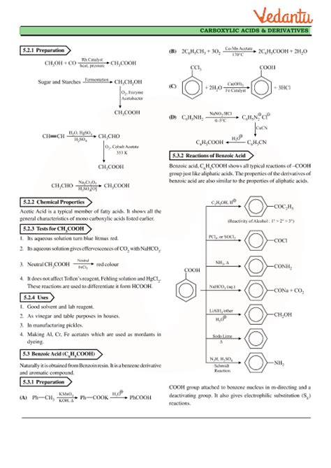 CBSE Class 12 Chemistry Chapter 12 Aldehydes Ketones And Carboxylic Acids Revision Notes