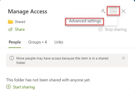 how to set specific user permissions on folder level in a sharepoint