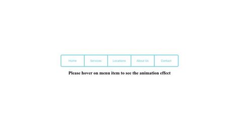 Menu Hover Animation