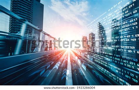 Digital Data Flow On Road Motion Stock Photo 1923286004 Shutterstock