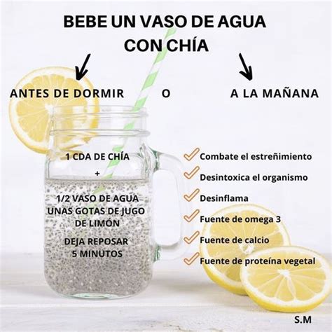 Bebe Agua Con Chía Licuados Para Hacer Del Baño Agua Con Limon Y