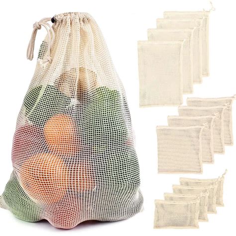 Cotton Mesh Grocery Bags Bundleit
