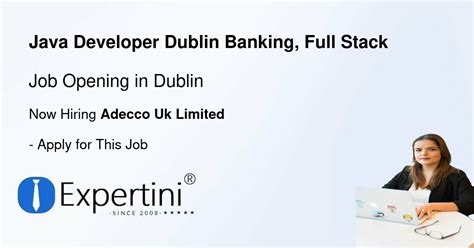 Expertini On Linkedin Urgent Java Developer Dublin Banking Full Stack Job Opportunity In