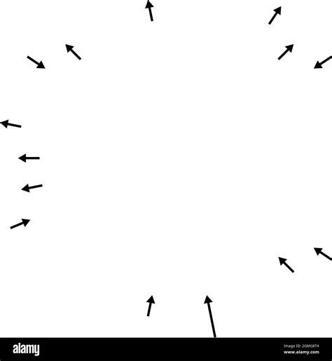 Radial Radiating Arrows Pointers In Opposite Direction For Mix Diverge Concepts Stock