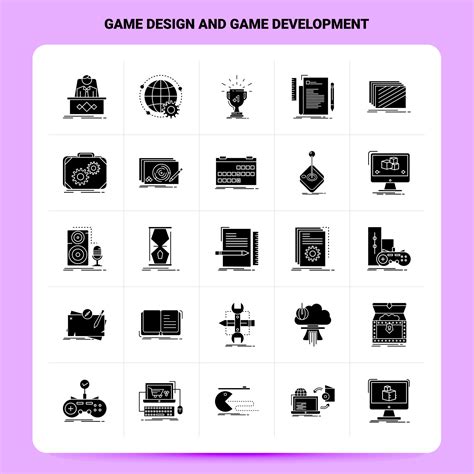 Solid 25 Game Design And Game Development Icon Set Vector Glyph Style Design Black Icons Set Web