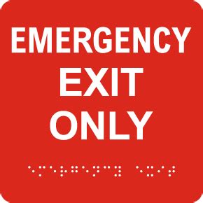 Braille Exit Signs ADA Compliant Signs 10 Online Discount